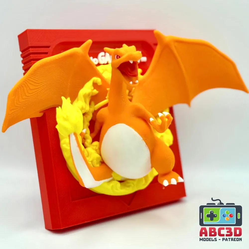 Charizard Pokemon Red Game Boy Nintendo Cartridge by ABC3D - MakerWorld