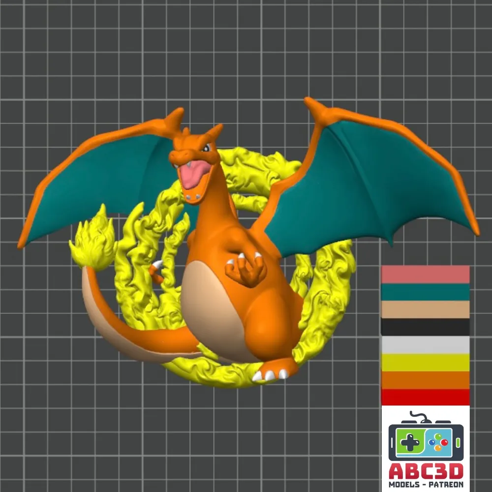 喷火龙口袋妖怪红版Game Boy任天堂游戏卡带 来自 ABC3D - MakerWorld