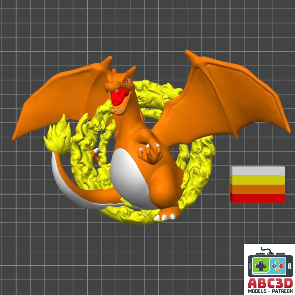 Charizard Pokemon Red Game Boy Nintendo Cartridge by ABC3D - MakerWorld