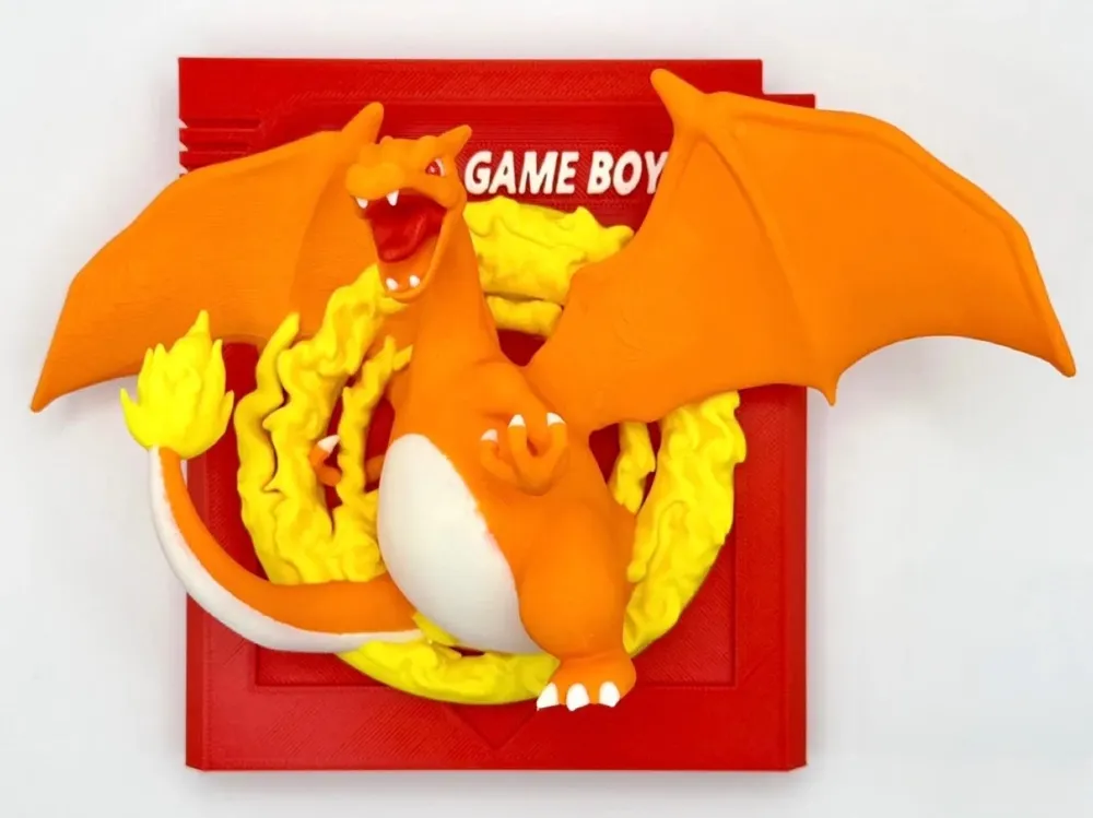 Charizard Pokemon Red Game Boy Nintendo Cartridge by Nostalgic 3D ...