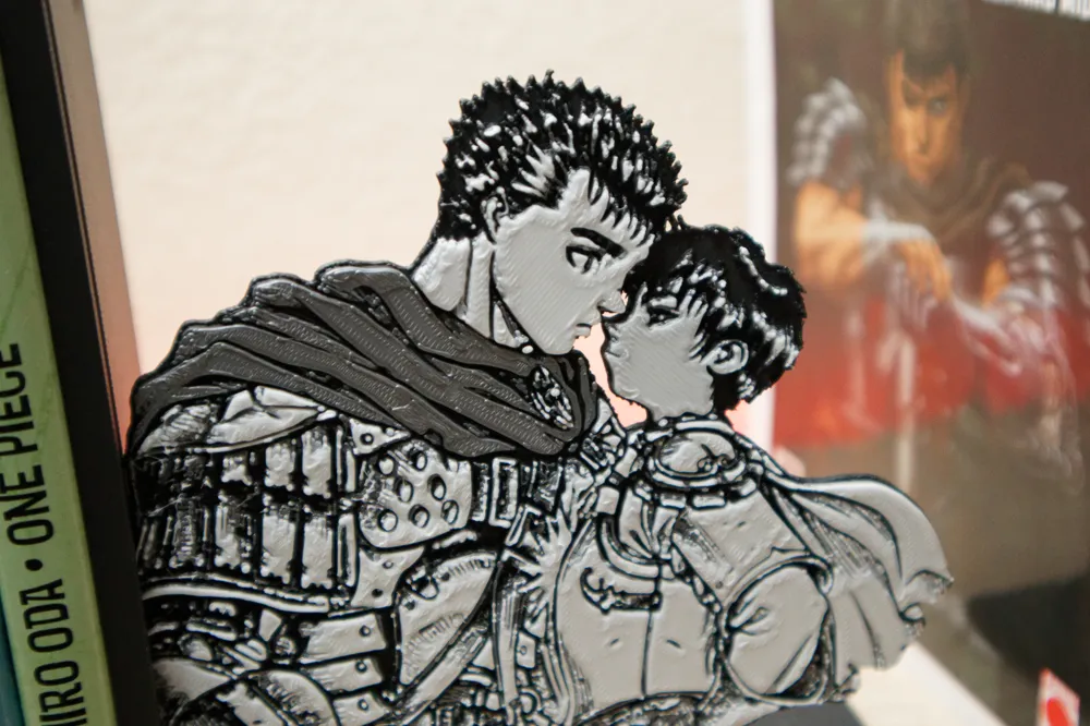 Bookend of Guts and Casca | Berserk Fan Art by 3D Manga Panels ...
