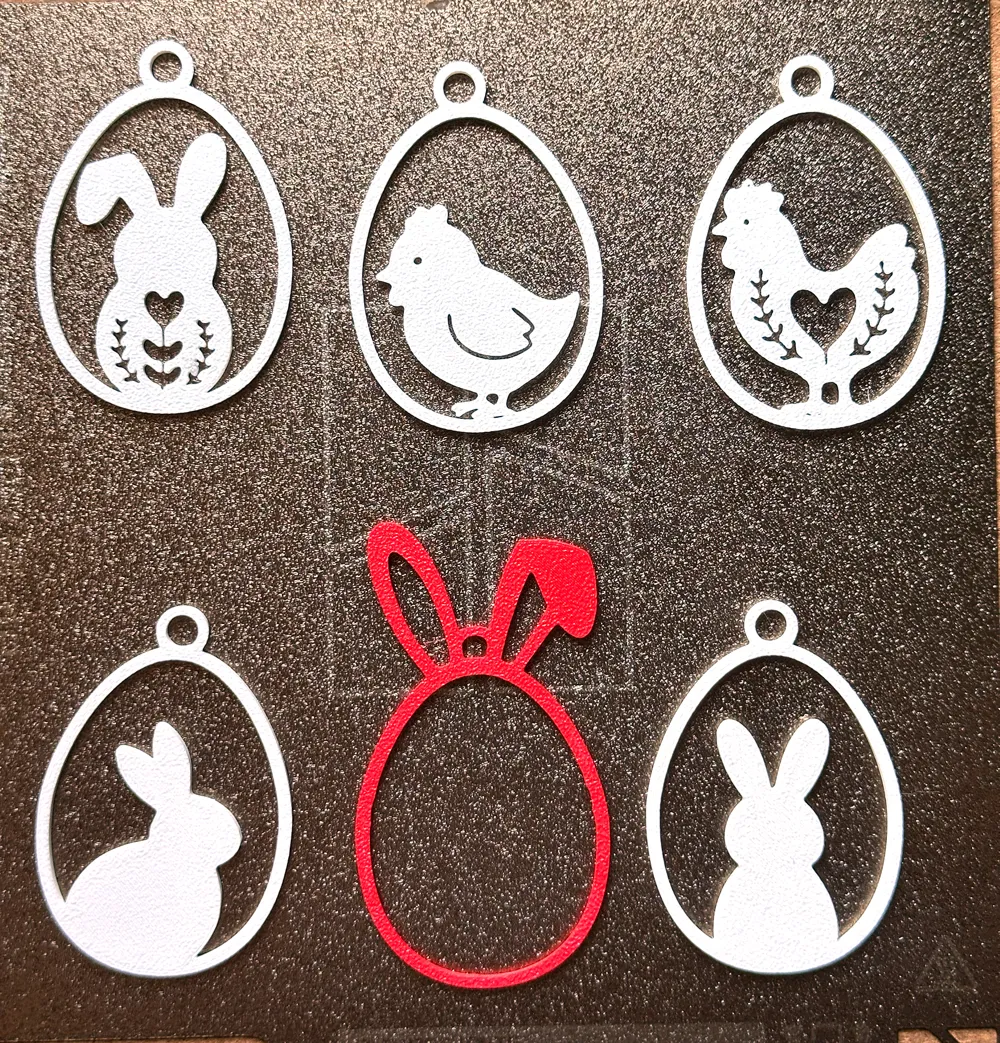 Easter Egg Animal Bunny & Chick Hanging Decoration - Free 3D Print ...