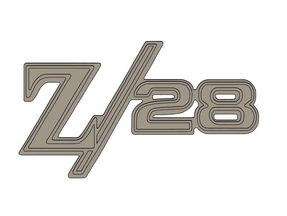 Camaro Z28 Emblem 1969 - Free 3D Print Model - MakerWorld