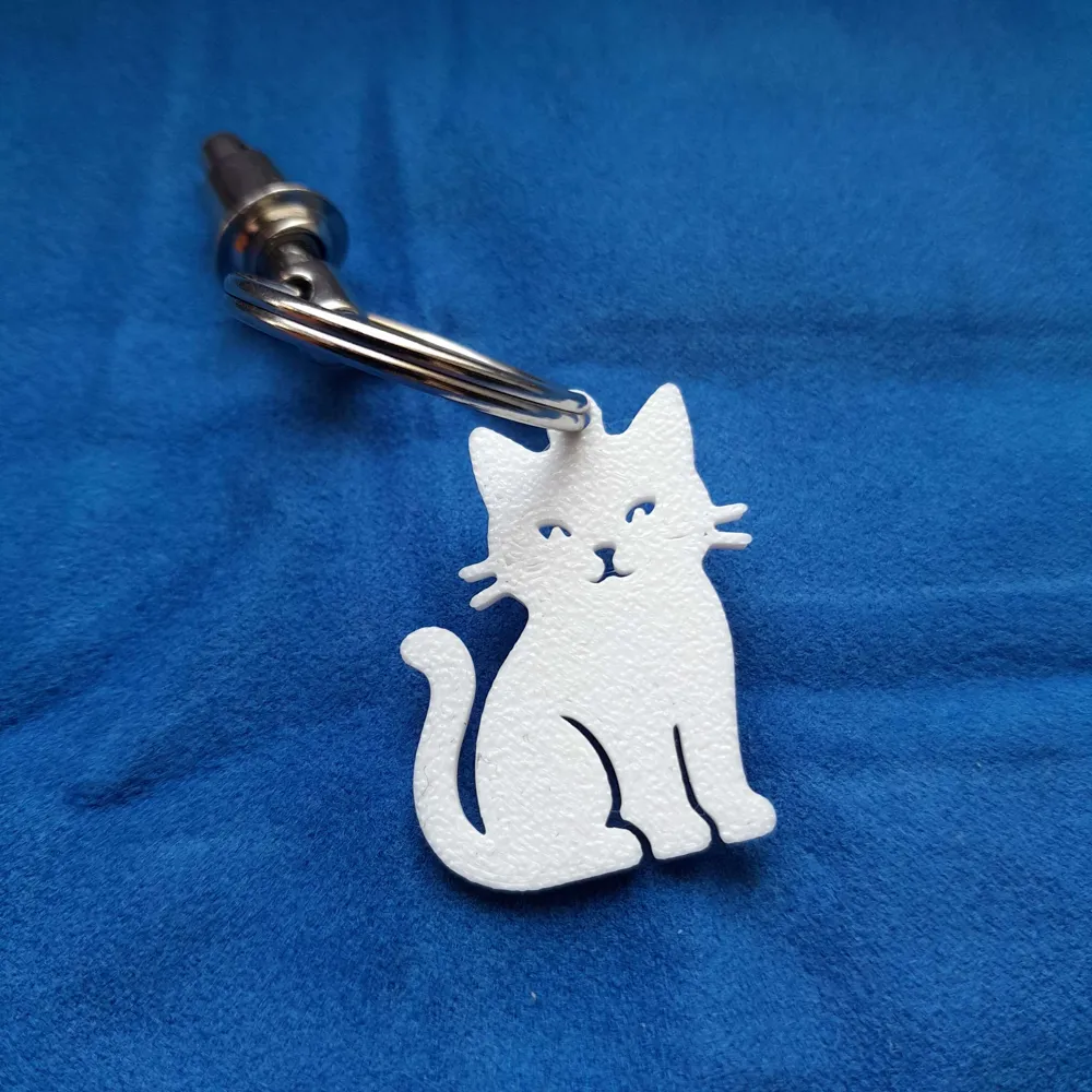 Simple Cat Keychain - Free 3D Print Model - MakerWorld