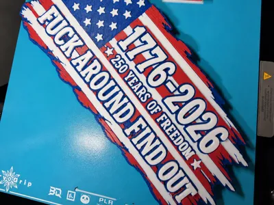 American Flag 250 Years of Freedom - Free 3D Print Model - MakerWorld