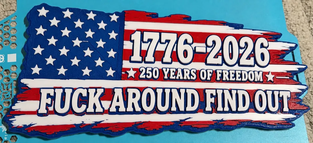 American Flag 250 Years of Freedom - Free 3D Print Model - MakerWorld