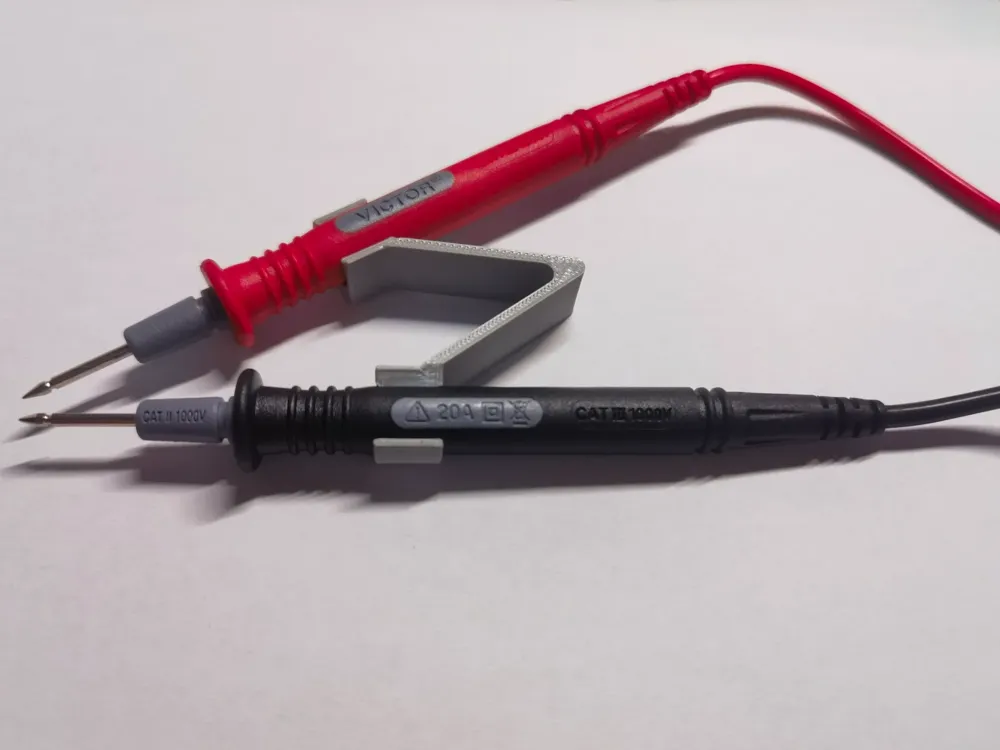 Tweezer shaped multimeter probe, Tweezers style probe holder by user ...