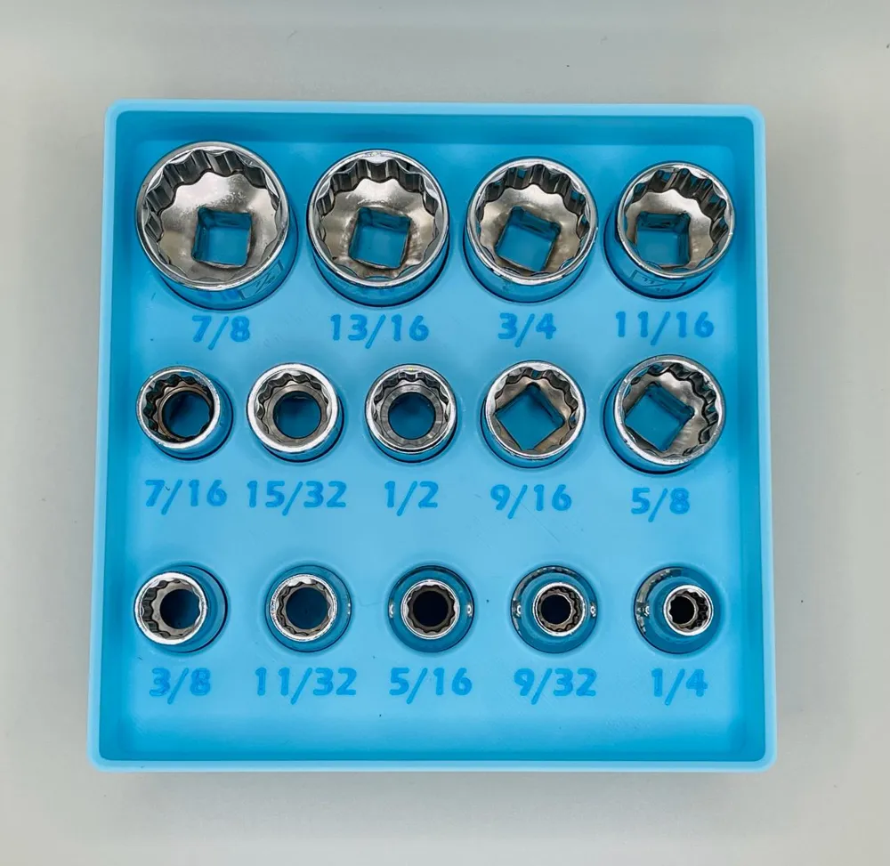 Gridfinity Sockets Metric & Imperial by thingamajig - MakerWorld