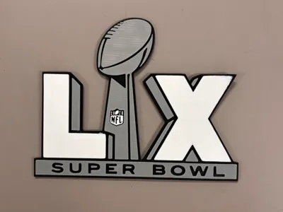 Superbowl LX Logo - Free 3D Print Model - MakerWorld