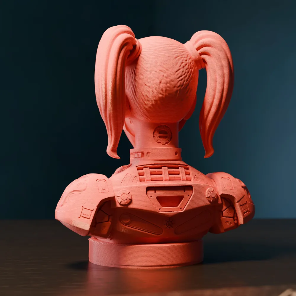 Mecha Harley Quinn Bust by TheLightning MakerWorld: Download Free 3D Models
