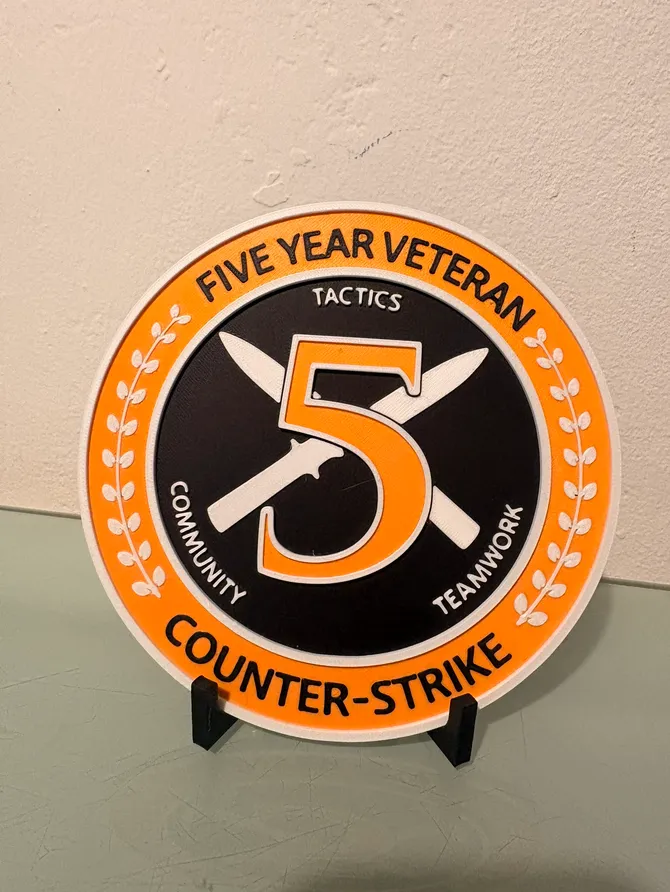 Moneda de Veterano de 5 años de CS GO y CS2 (AMS) - Modelo de impresión ...