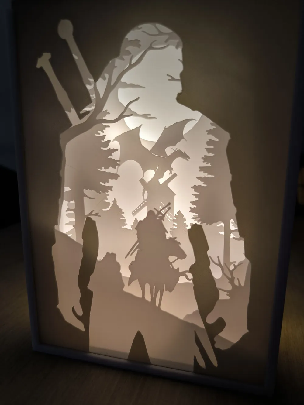 The Witcher Shadow Box Lamp by deLira - MakerWorld