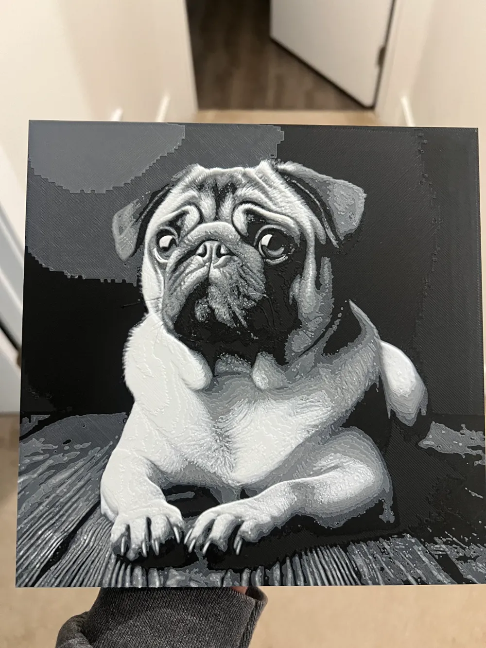 Pug Art Hueforge by RP47 Designs - MakerWorld