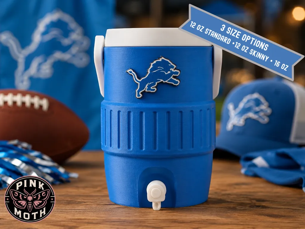 Detroit Lions Koozie - Snap in Logo - Free 3D Print Model - MakerWorld