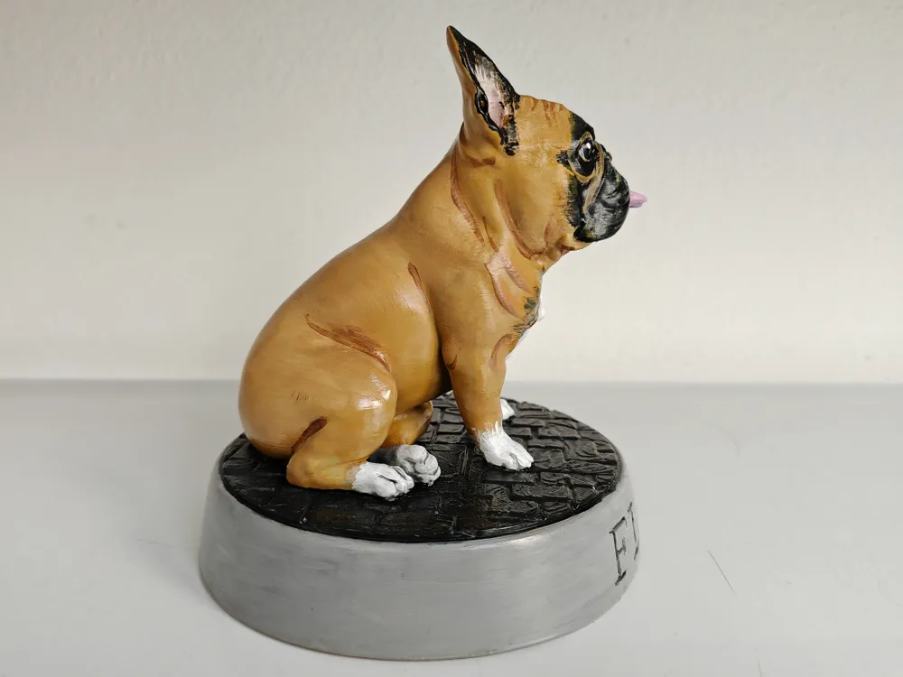 Customizable French Bulldog Statue & Trophy 2°ED - Free 3D Print Model ...