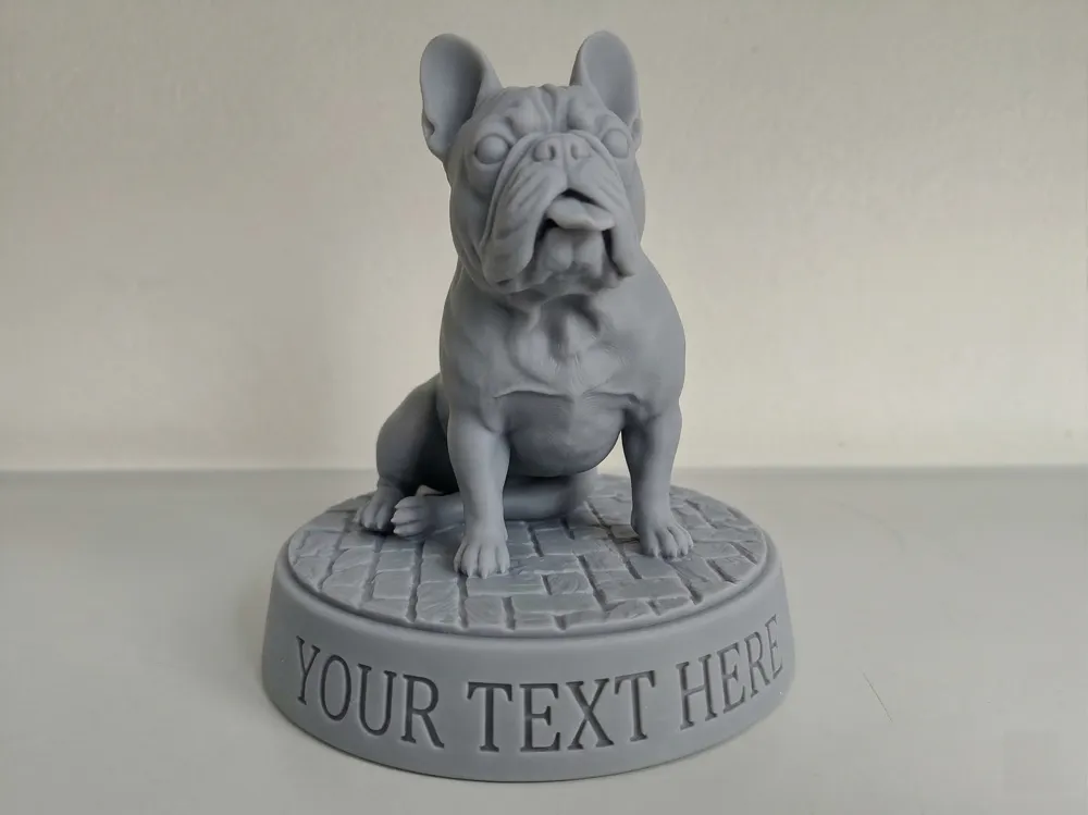 Customizable French Bulldog Statue & Trophy 2°ED - Free 3D Print Model ...