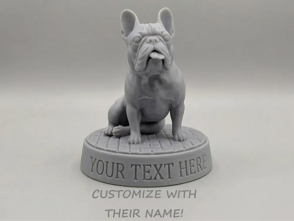 Customizable French Bulldog Statue & Trophy 2°ED - Free 3D Print Model ...