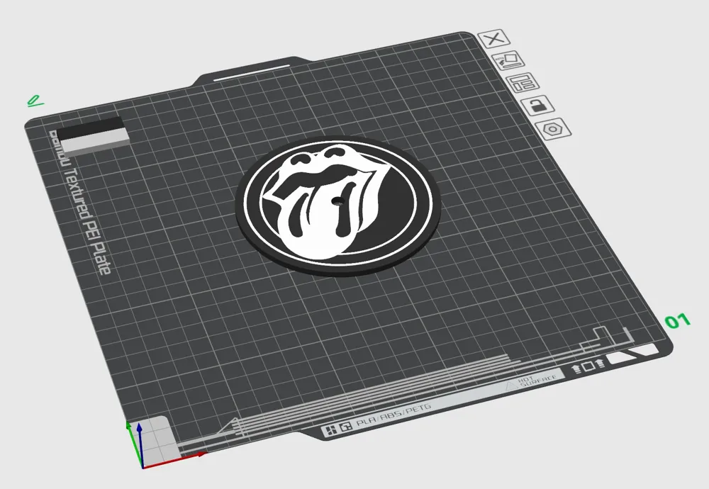 Sous-verre Rolling Stones - Modèle d'Impression 3D Gratuit - MakerWorld