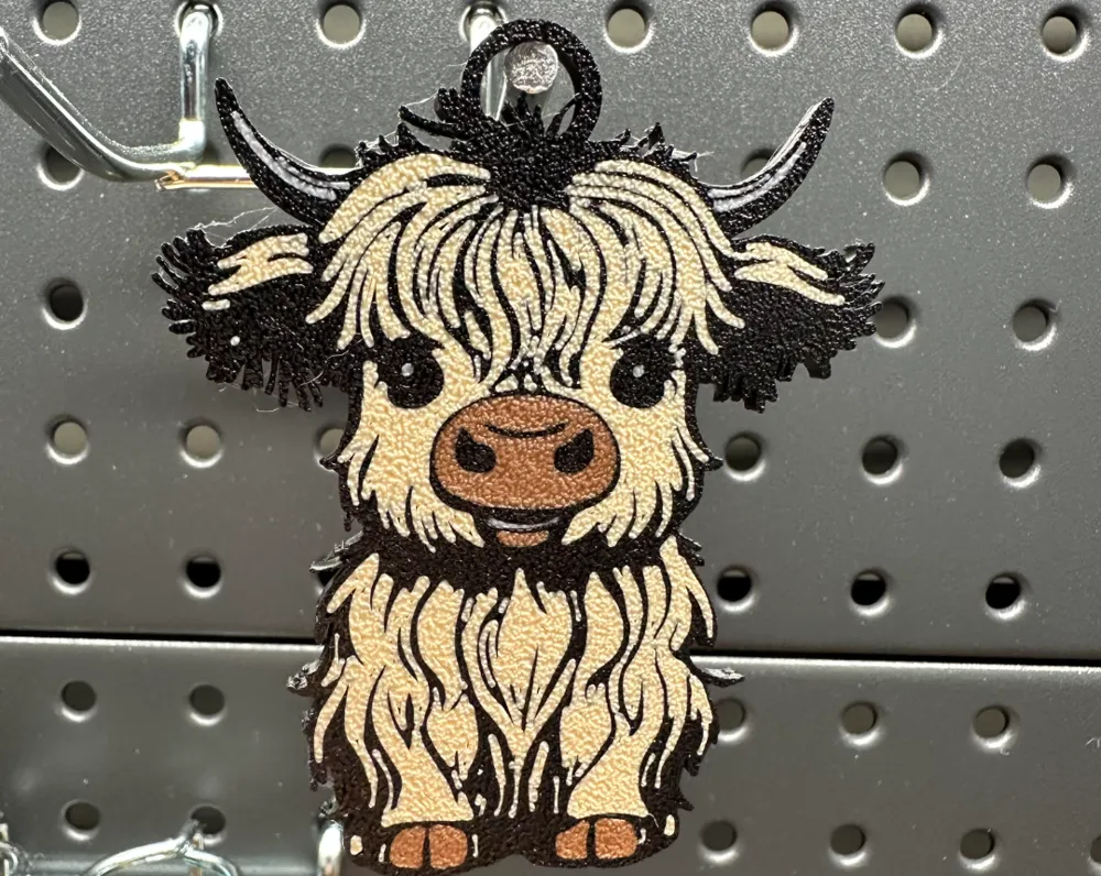 Baby Highland Cow Keychain/Ornament Remixed by Kyronik MakerWorld ...