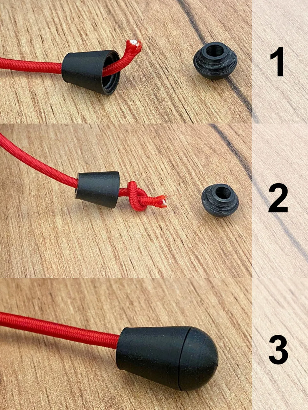 End Cap, closure cap, cord end, cord stopper by Wing-Art - MakerWorld