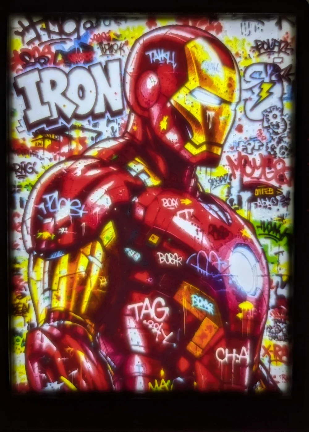 IRONMAN Graffiti color litho - Free 3D Print Model - MakerWorld