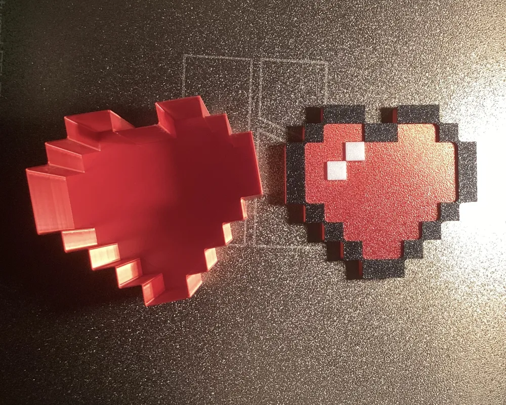 Boîte Cœur Minecraft - Modèle d'Impression 3D Gratuit - MakerWorld