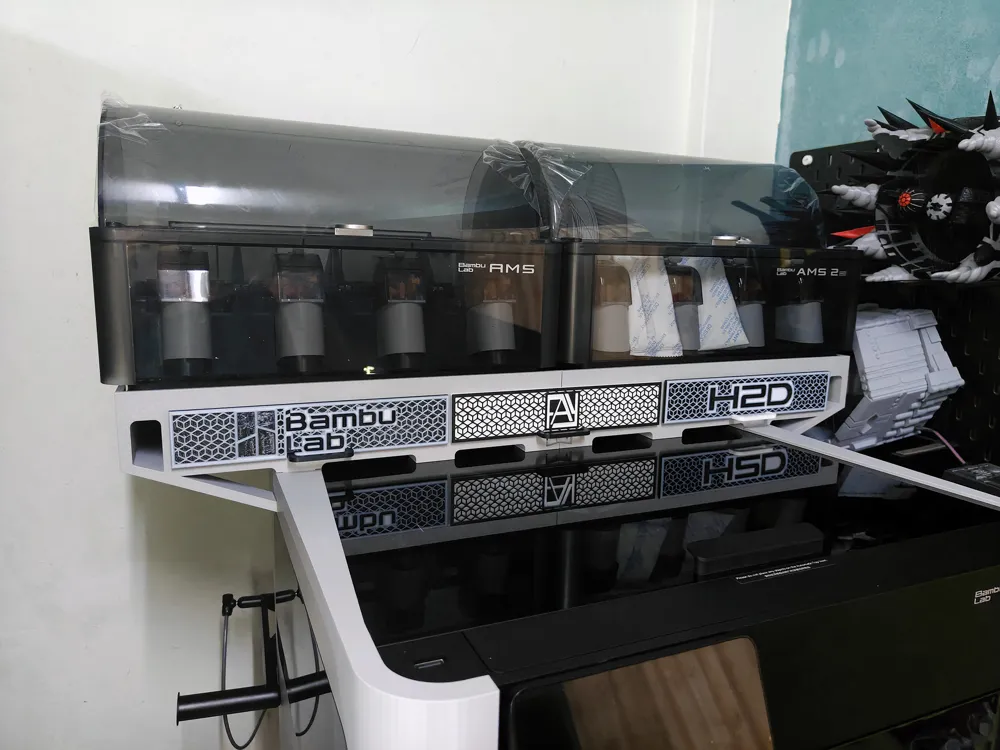 H2D Dual AMS Riser & Drawers by fay3dlab MakerWorld: Download Free 3D ...