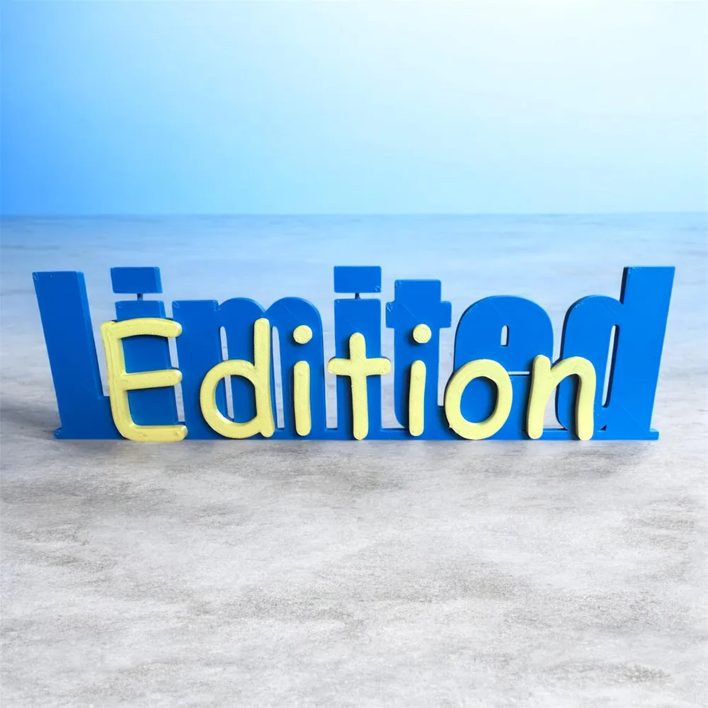 Limited Edition - Lettering - Free 3D Print Model - MakerWorld