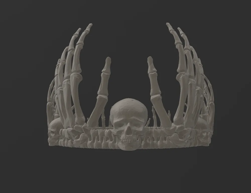 Voodoo Crown of Bones and Teeth - Free 3D Print Model - MakerWorld