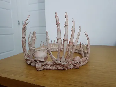 Voodoo Crown of Bones and Teeth - Free 3D Print Model - MakerWorld