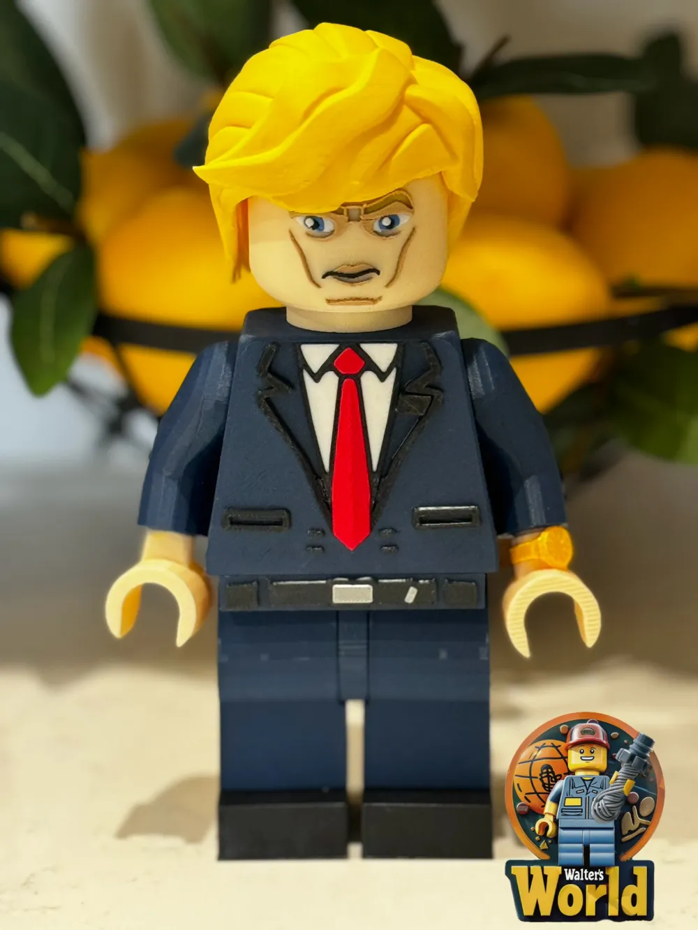 Bricks Donald Trump Suit Head by waltersworld3d - MakerWorld