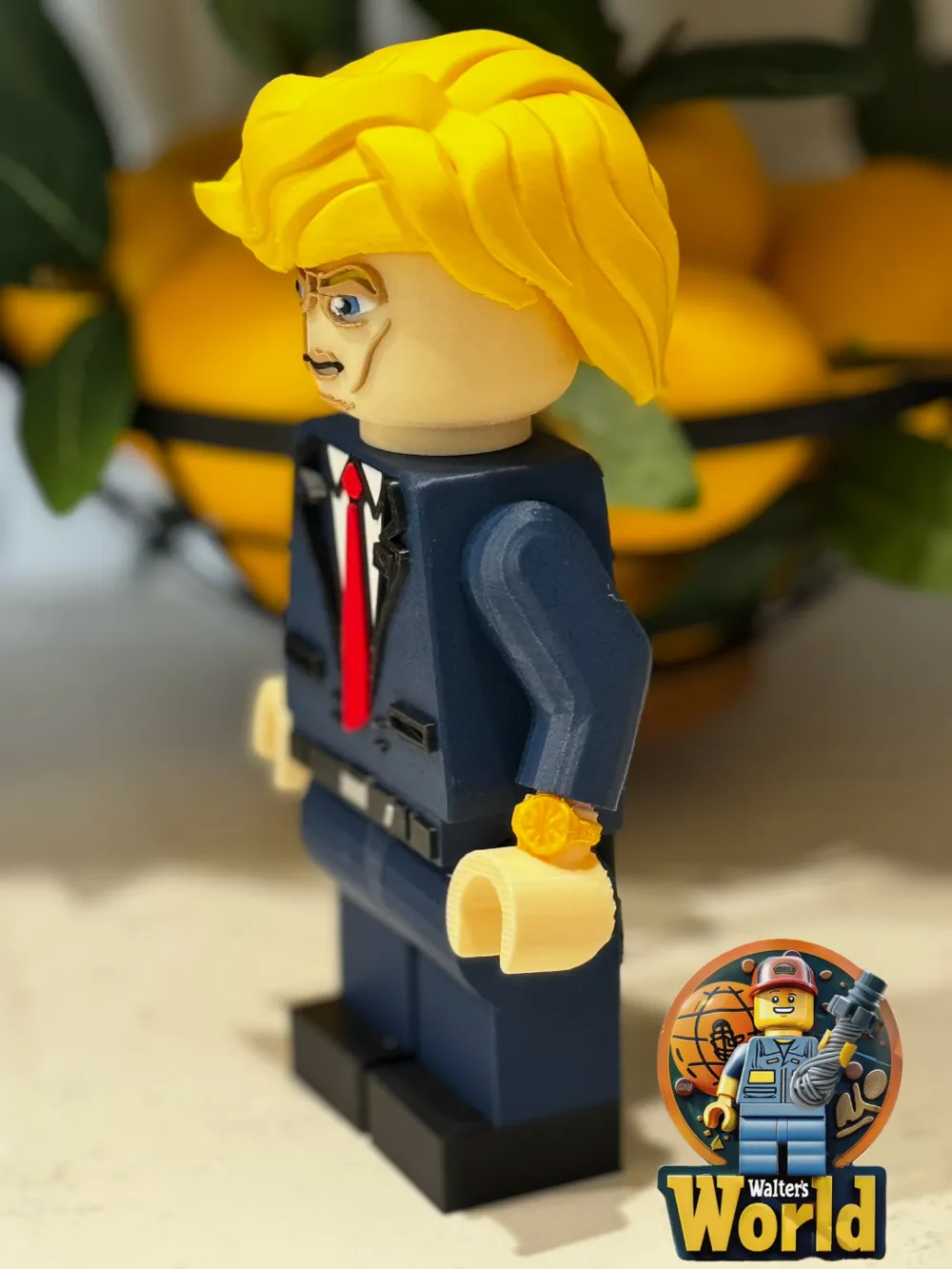 Bricks Donald Trump Suit Head by waltersworld3d - MakerWorld