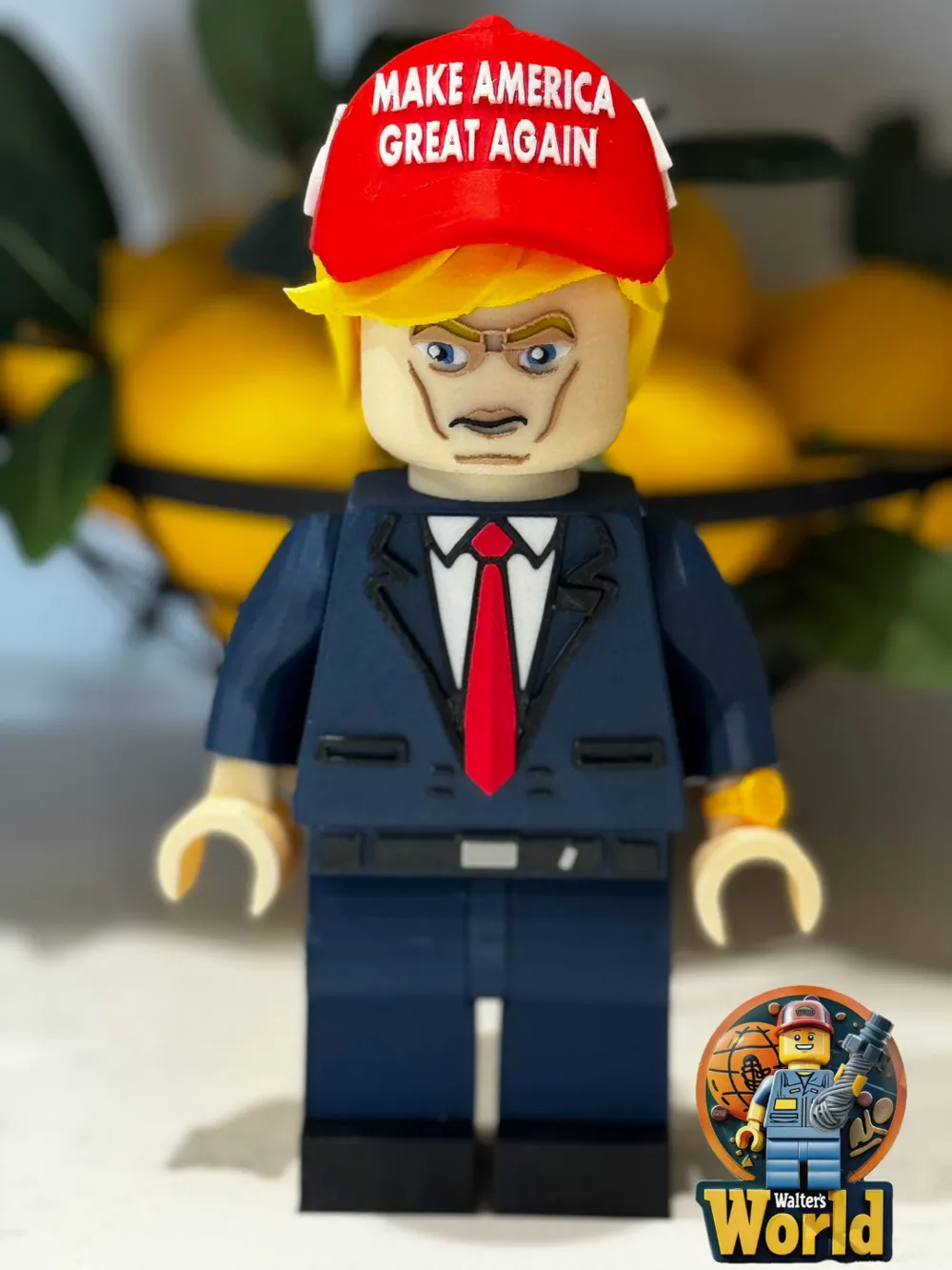 Bricks Donald Trump Suit Head by waltersworld3d - MakerWorld
