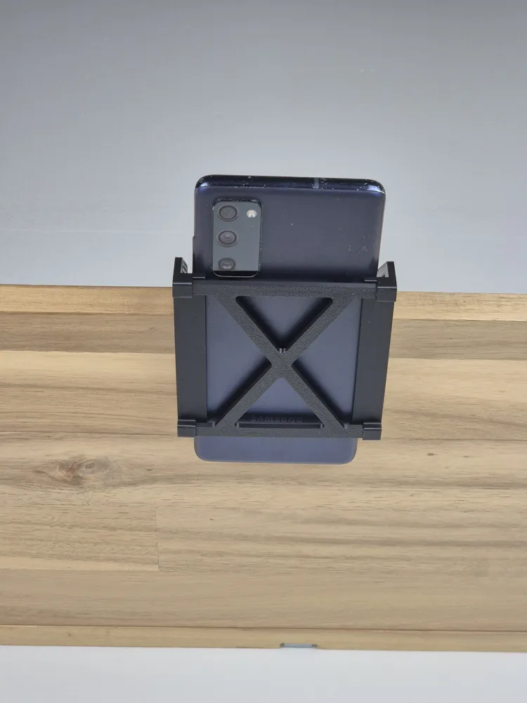 Simple Overhead Shelf-Mounted Phone Holder - Free 3D Print Model ...
