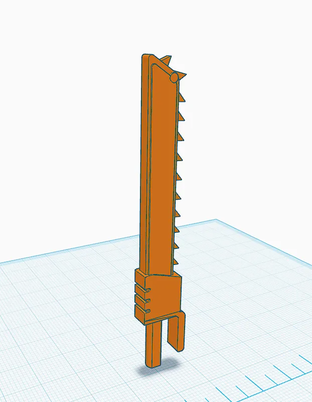 Chainsword for dummy 13 (100% Scale) - Free 3D Print Model - MakerWorld