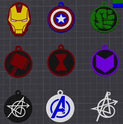 Avengers Keychains by MTKDesigns - MakerWorld