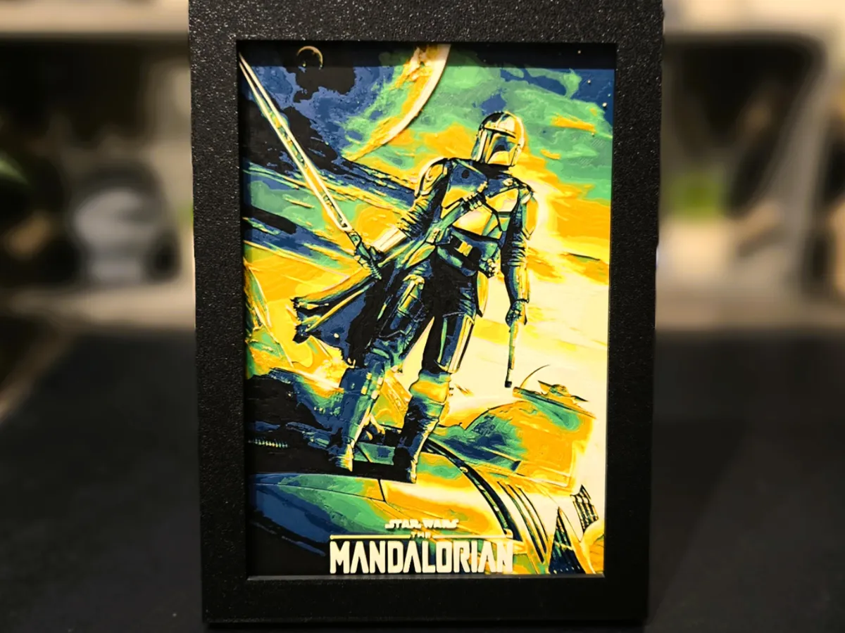 Hueforge - Mandalorian with Grogu - Free 3D Print Model - MakerWorld