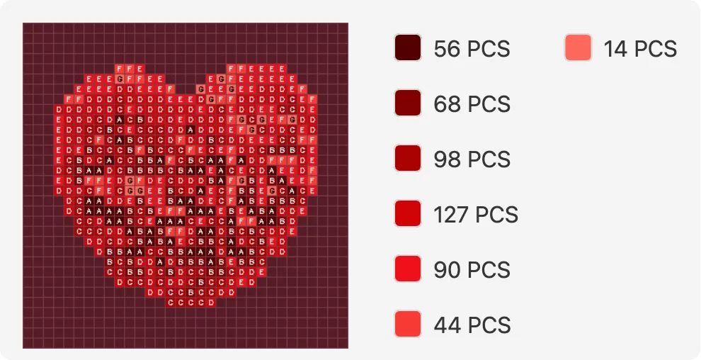 3D Pixel Puzzle Heart Shape with Red Flowers by Admin MakerWorld ...