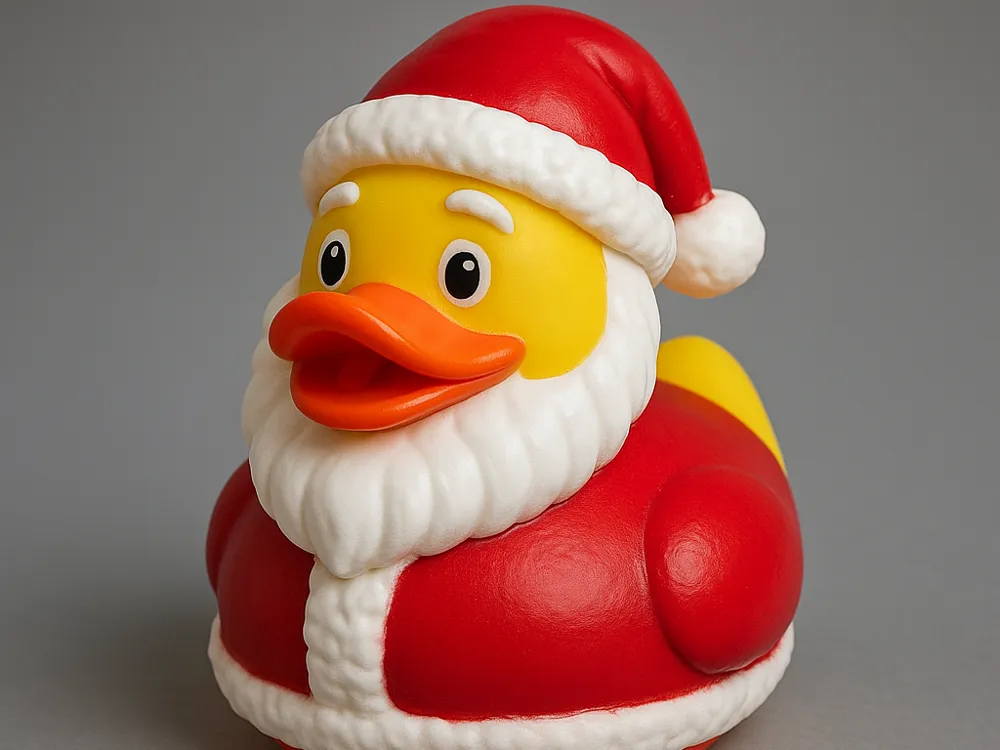 Rubber duck Santa Claus - Free 3D Print Model - MakerWorld