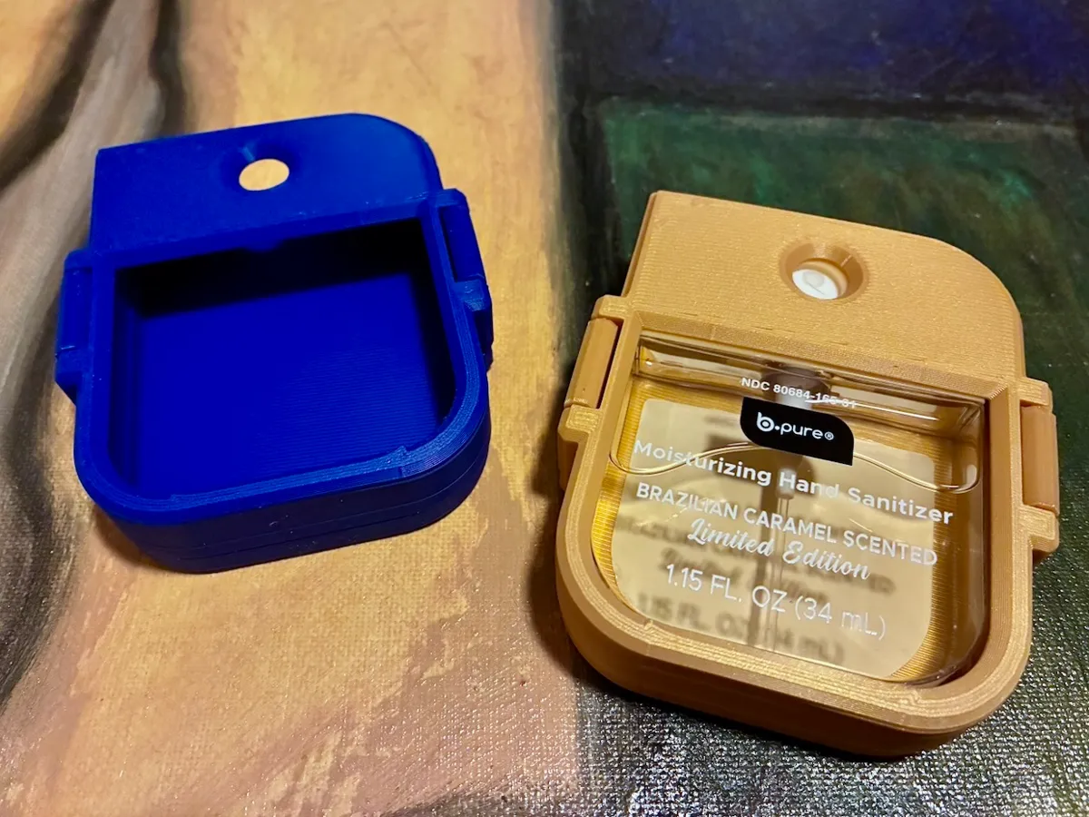 b•pure Dollar Tree sanitizer case, print in place - Free 3D Print Model ...