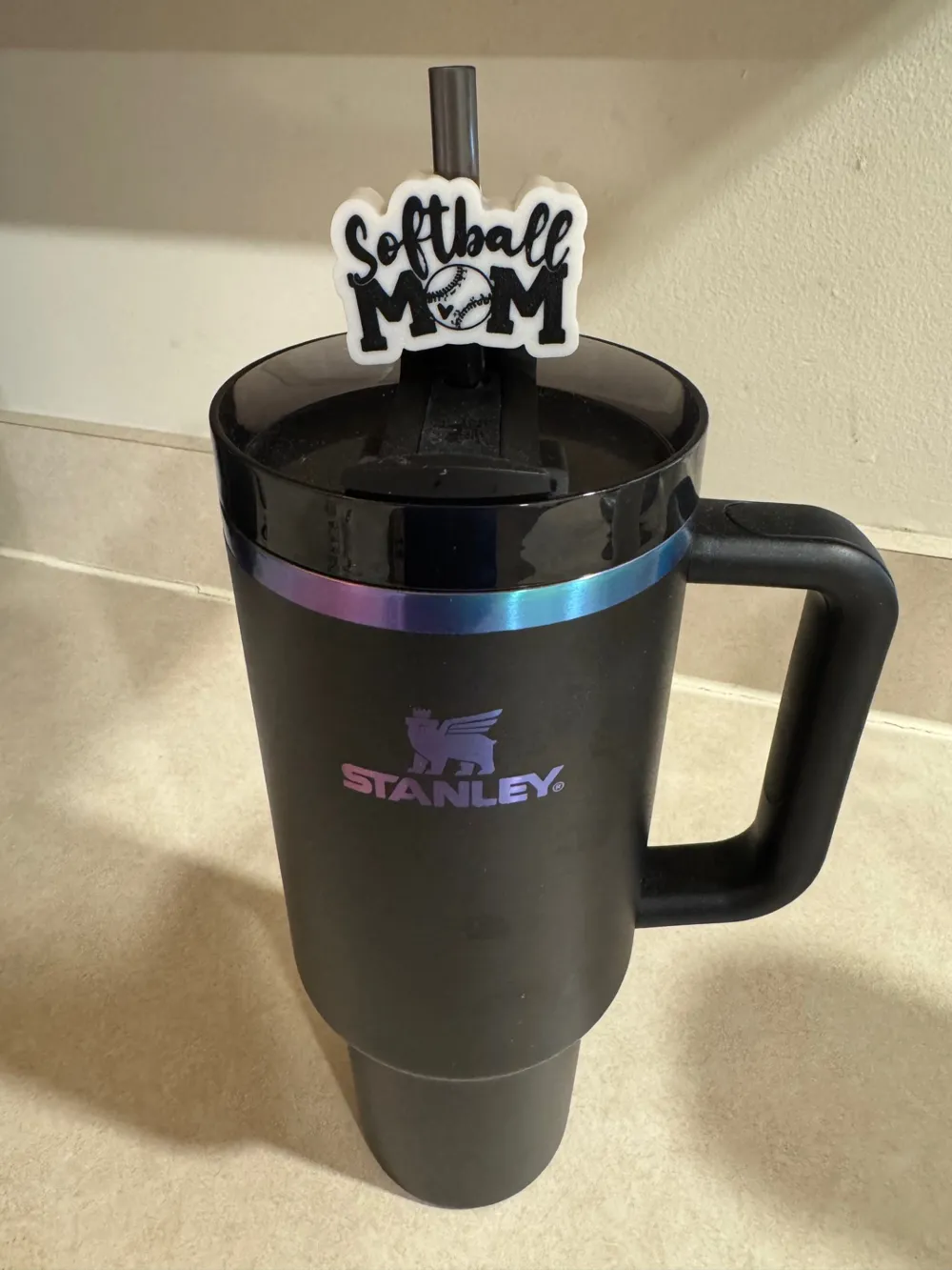 Softball Mom Stanley Cup Straw Topper by Carman3D MakerWorld: Download ...