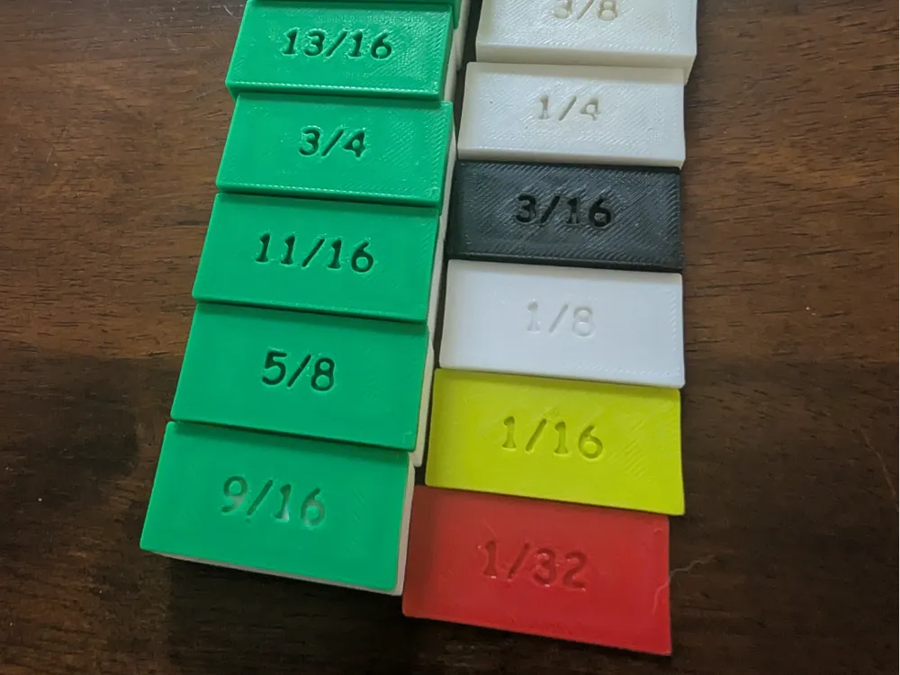 Imperial Flat Shims, Setup Blocks, 1/32" - 1" by CamTull - MakerWorld