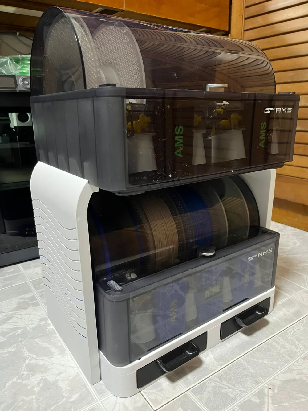 AMS stacking stand for Bambu Lab P1P and X1 w/ additional 50mm height ...