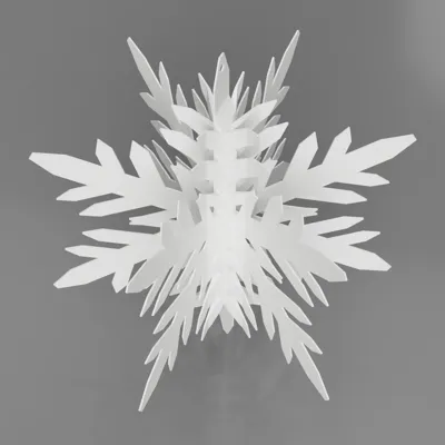 snap-together 3D snowflake ornament by BartmanEH - MakerWorld