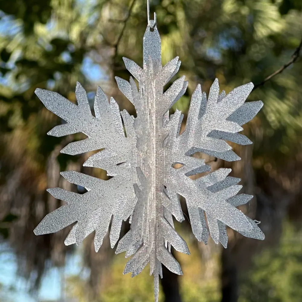 3D Snowflake Ornament by tesmithp - MakerWorld