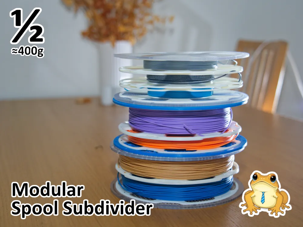 Re-engineered ½ Modular Filament Spool Subdivider Remixed by Cernott ...
