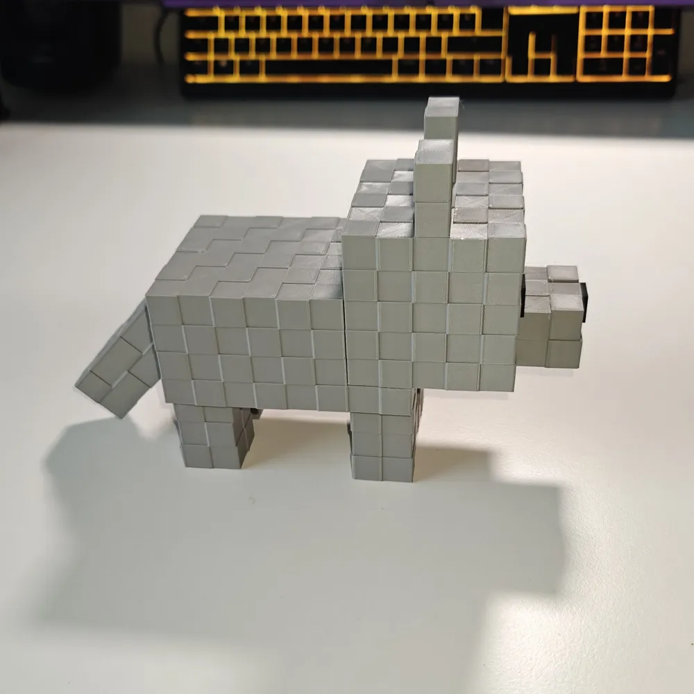 Minecraft Dog/Puppy NO AMS Updated - Free 3D Print Model - MakerWorld