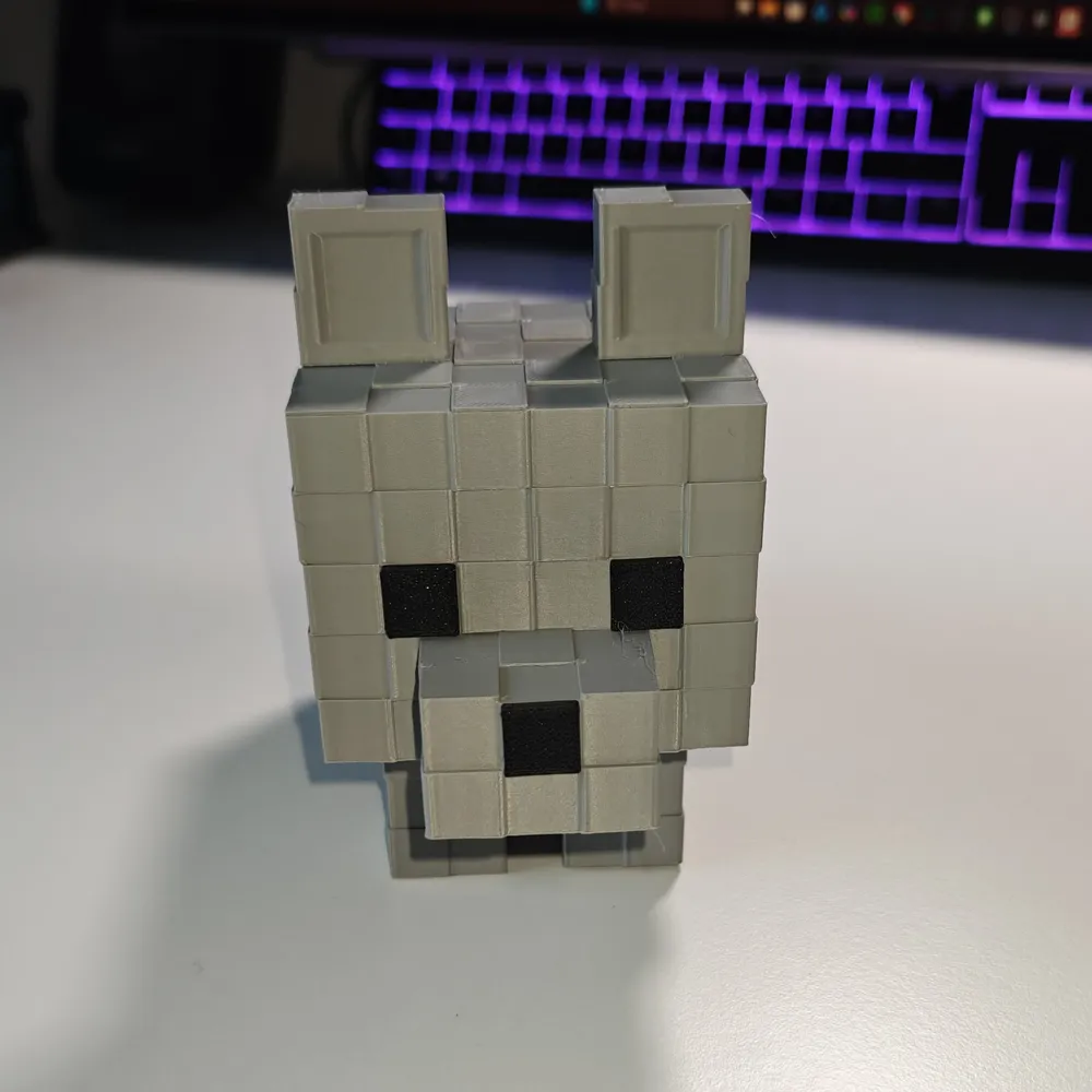 Minecraft Dog/Puppy NO AMS Updated - Free 3D Print Model - MakerWorld