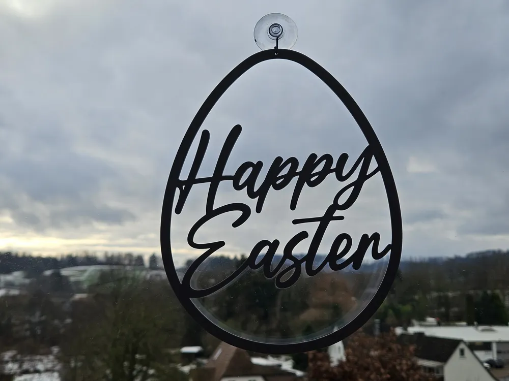 Happy Easter – Window Decoration - Free 3D Print Model - MakerWorld