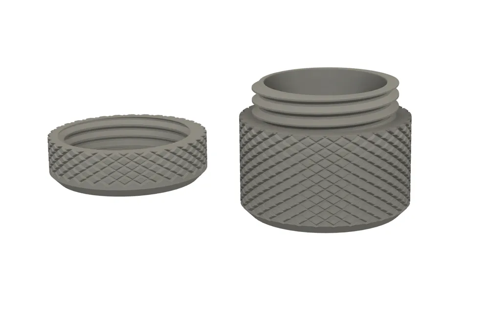 Rugged Fishing Hooks Threaded Lid Container - Free 3D Print Model ...